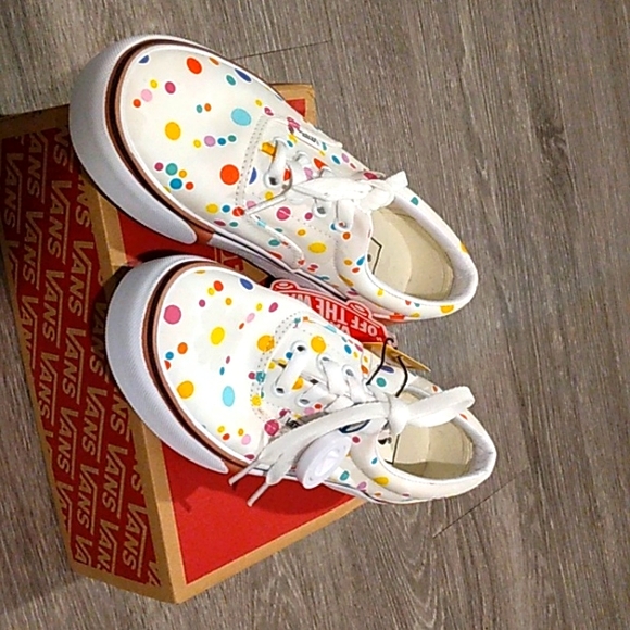 Vans | Shoes | Authentic Womens Vans Lasr Pink Polka Dot Sneakers ...
